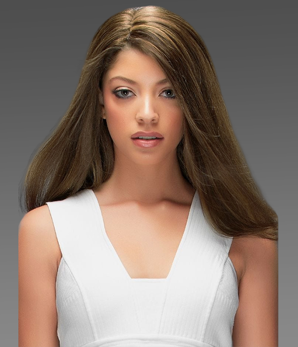 Rebecca 100% Human Hair Mono Top Wigs Fashion Brown Color Straight Hai ...