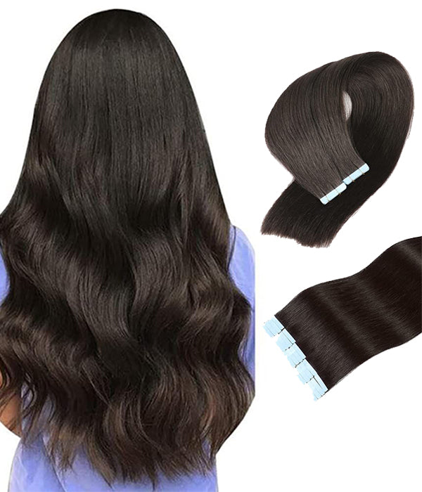 Rebecca Remy Human Hair Double Sided Hair Extensions Tape Ins 20 Piece ...